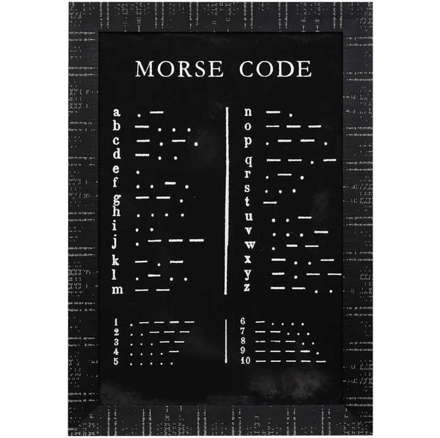 Stylecraft Morse Code Black Wall Art | Brownie Furniture | Virginia, MN