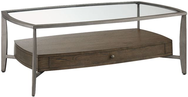 Magnussen Home® Ardis Glass Top Rectangular Cocktail Table with Wallaby ...