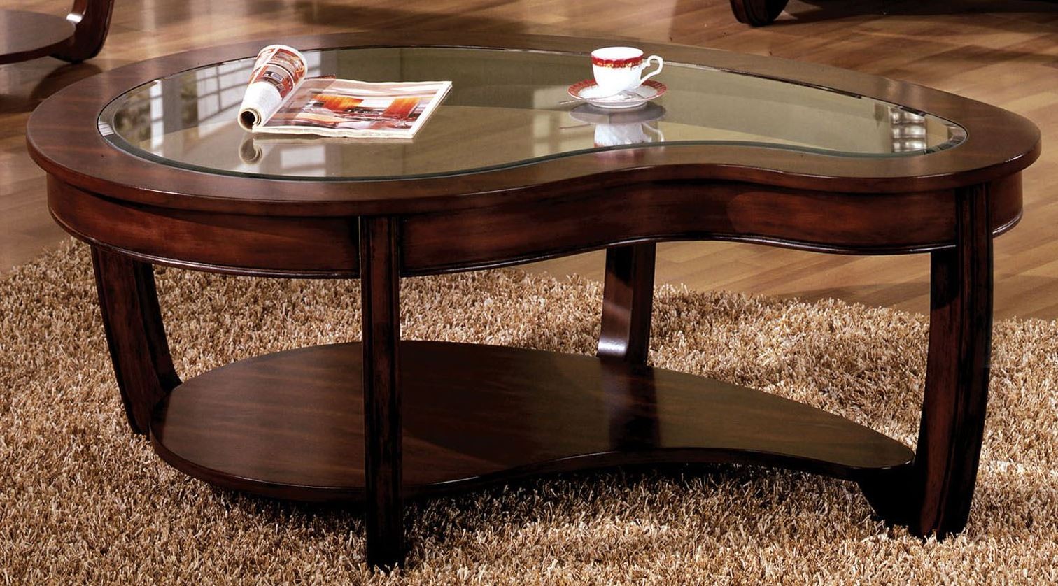 Coffee table with glass insert store