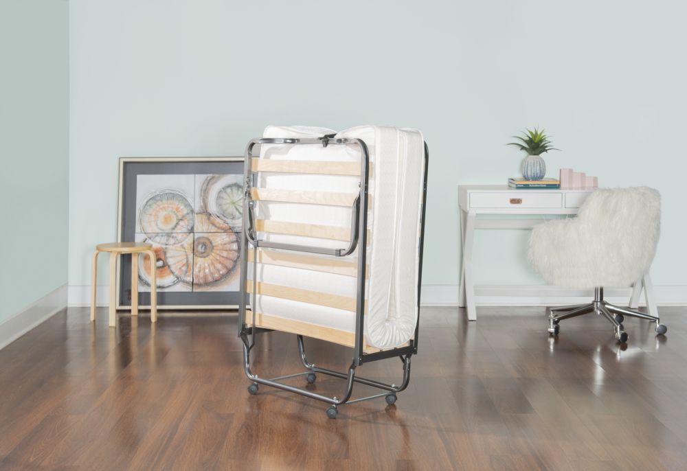 Linon Luxor Folding Bed with Memory Foam Mattress