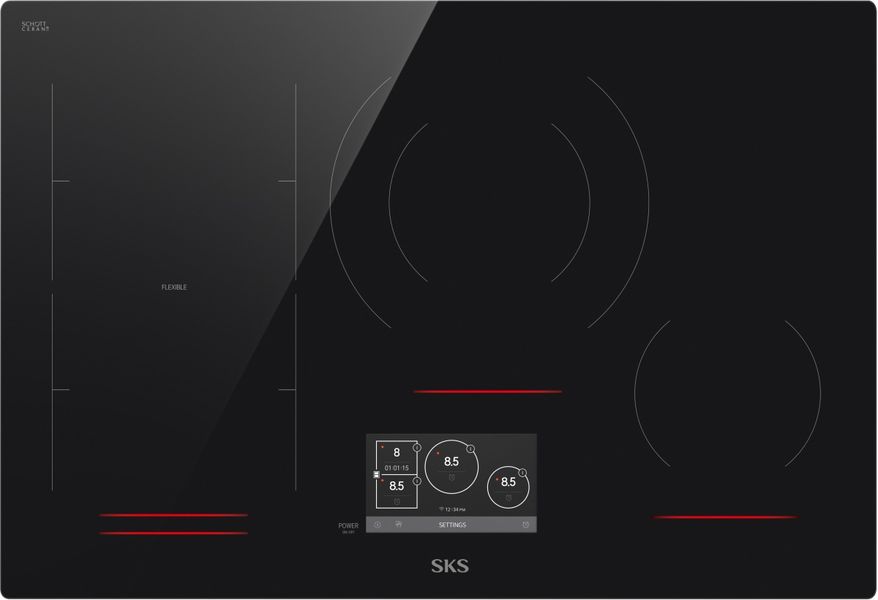 Signature Kitchen Suite 30" Black Induction Cooktop with Flex Cooking Zone