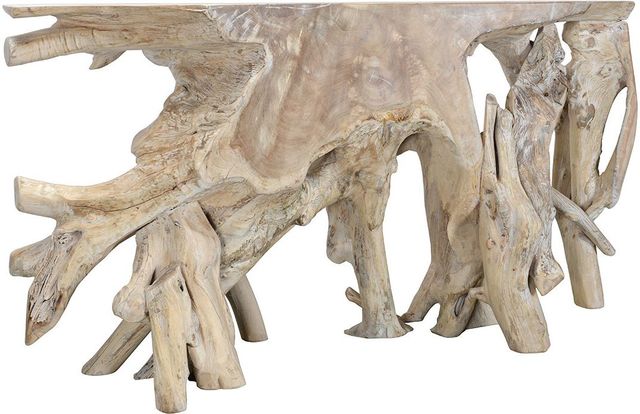 Classic Home Cypress Natural White Wash 71" Root Console Table ...