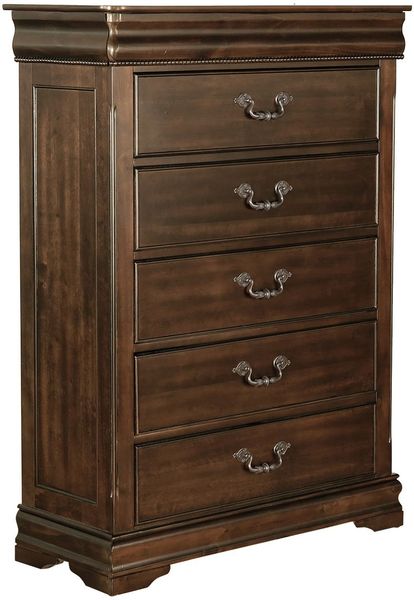 Mazin Furniture Mont Belvieu Dark Cherry Chest | Kondolas Furniture ...
