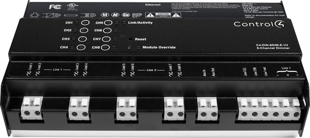 Control4® DIN-Rail 8-Channel Adaptive Phase Dimmer V2-C4-DIN-8DIM-E-V2 ...
