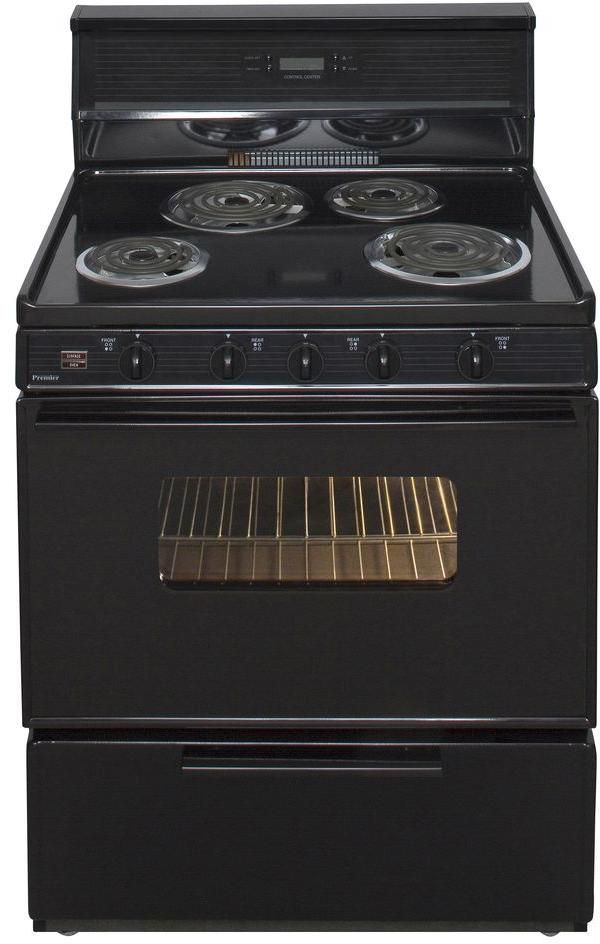 Premier 30" Black Freestanding Electric Range | AHC Appliances ...