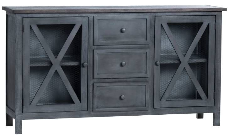 Crestview Collection Dark Grey Media Console | Big Sandy Superstore ...