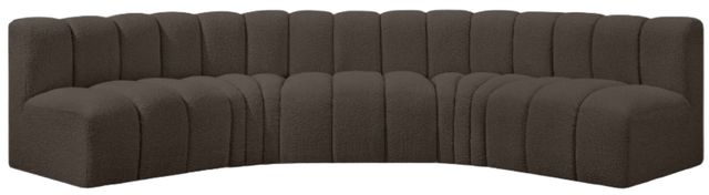 Meridian Furniture Arc 5-Piece Boucle Sectional | iHome Furniture