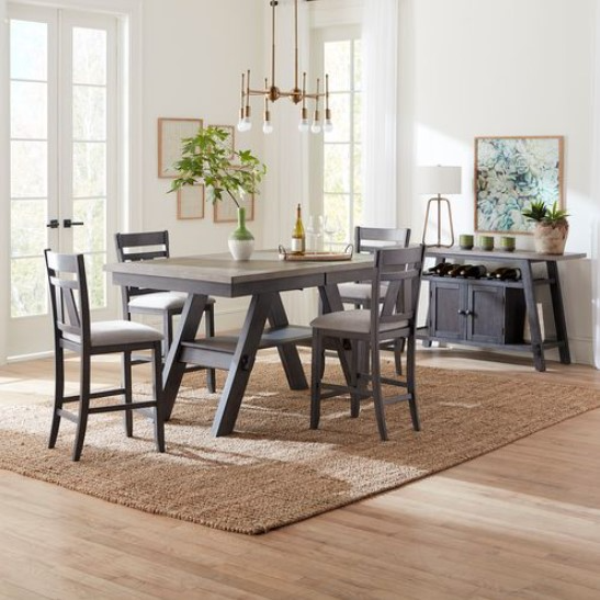 Weathered gray kitchen table store