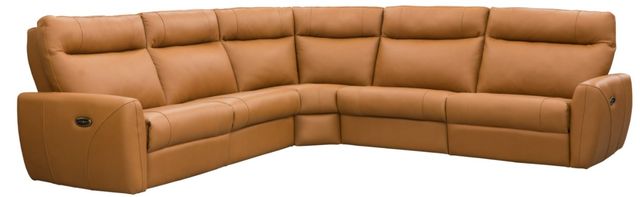 Elran Gabe Brown Reclining Sectional | Chediac's Brandsource Home ...