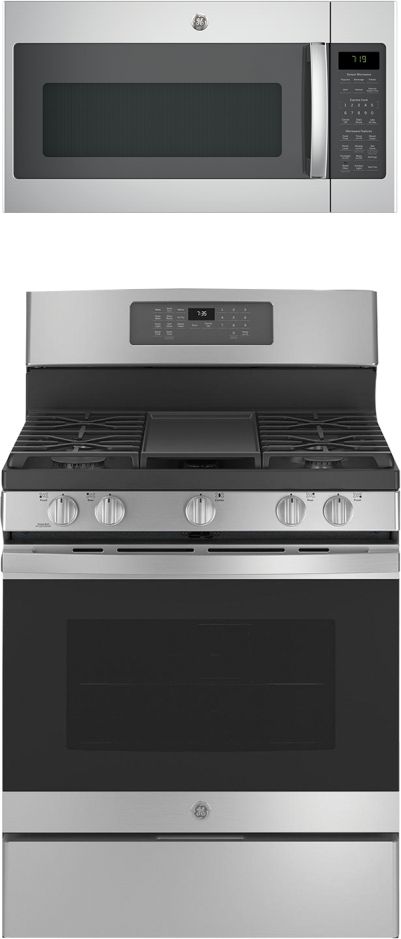 GE® 2 Piece Kitchen Package-Stainless Steel Appliances & Electronics ...