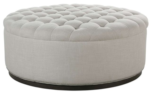 Rowe® Tufted Gray Ottoman | Marshall's Home Living | Kelowna, BC