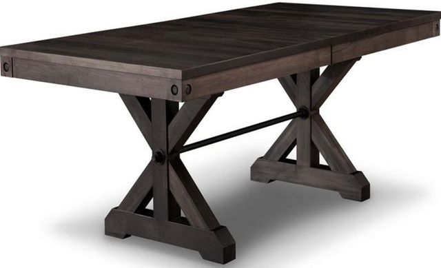 Handstone Rafters Trestle Table, 48x72" + 2-12" Extensions | Marshall's ...