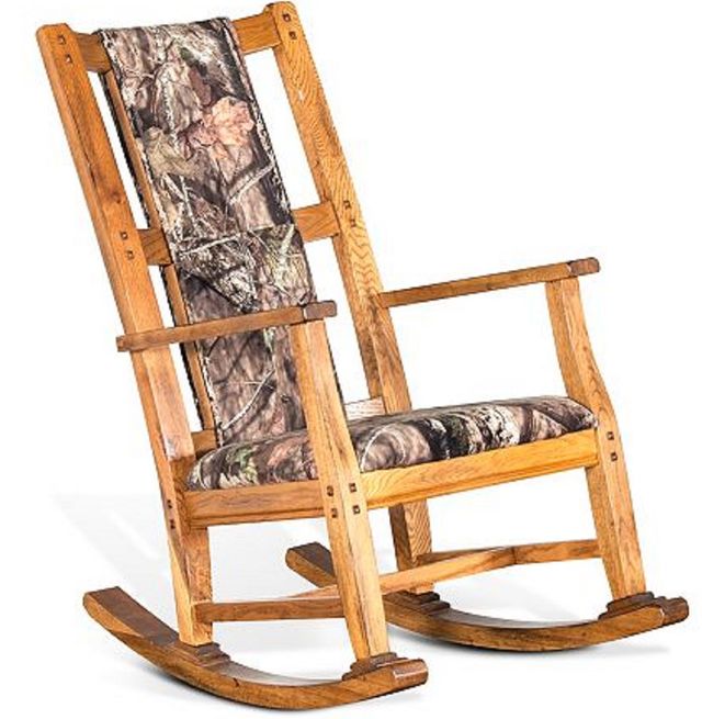 Sunny Designs™ Sedona Rustic Oak Rocker with Cushion Seat & Back ...