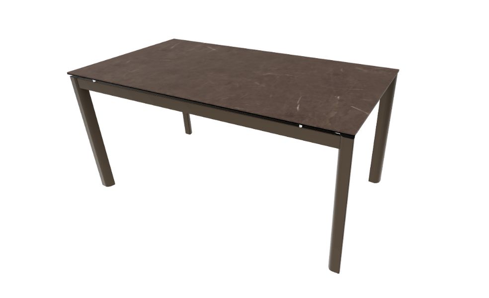 Calligaris Stream Extendable Dining Table, Bronze 63 to 87inch ...