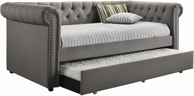 Coaster® Kepner Grey Chesterfield Daybed | Midwest Clearance Center ...