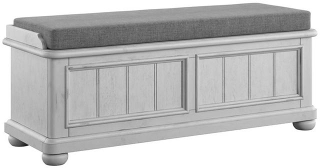 Emerald Home New Haven Oyster Shell Storage Bench | St. Michel's ...