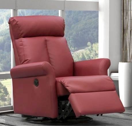 Elran Lynn Red Swivel Rocker Recliner | Meubles & Nous