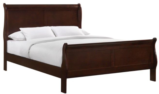 Elements International Louis Philippe Cherry Queen Panel Bed | Bob Mills Furniture