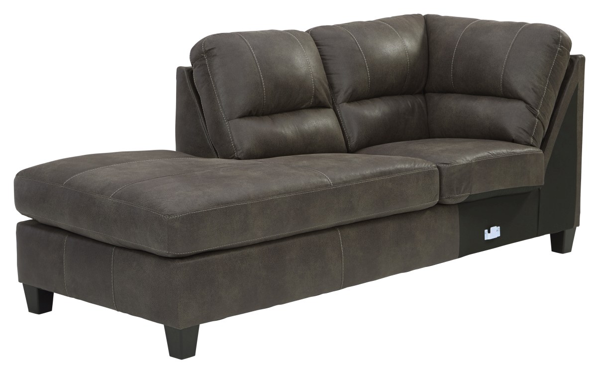 Navi 2 Piece Sectional in Smoke Leather by Ashley