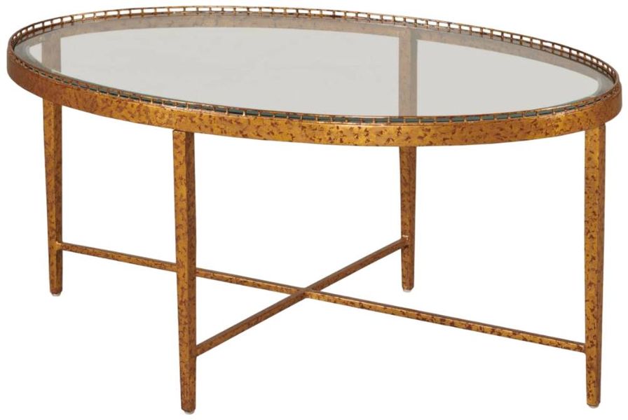 Century® Customizable Details Occasional Logan Glass Top Oval Cocktail ...