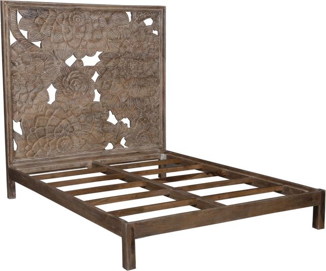 Porter International Designs Dahlia Natural Queen Bed | Fischer ...
