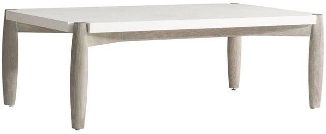 Bernhardt Ashbrook Vellum Cocktail Table with Weathered Greige Legs ...