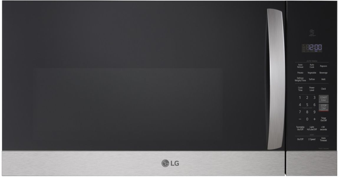 LG 1.7 Cu. Ft. PrintProof® Stainless Steel Over The Range Microwave ...
