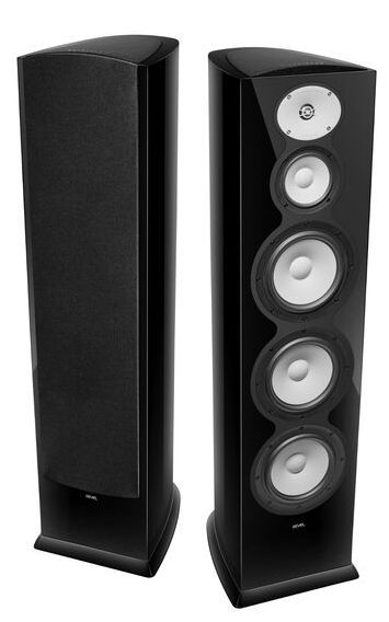 Revel® F328Be Black 3-Way Triple 8" Floor Standing Loudspeaker | Hi Fi ...