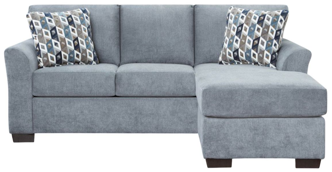 Affordable Furniture Anna Blue/Grey Right-Arm Facing Sofa Sectional and ...