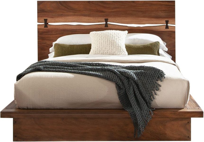 Coaster® Winslow Smokey Walnut/Coffee Bean Queen Bed | Midwest ...