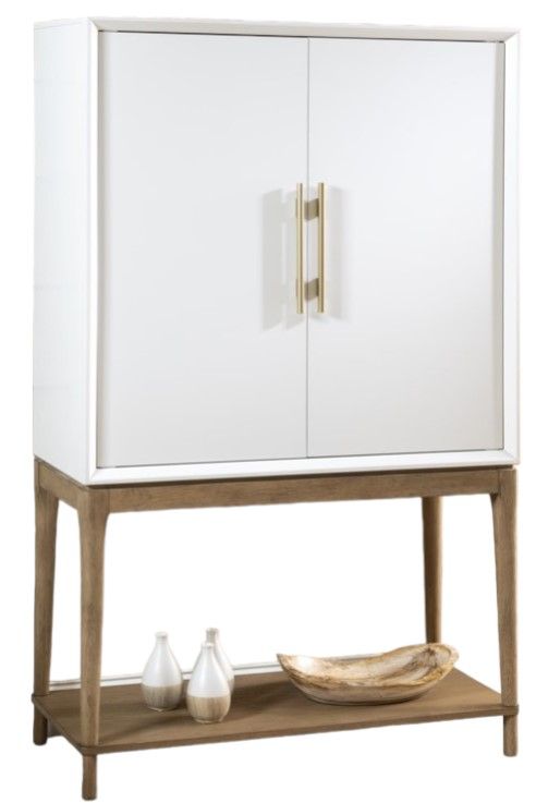 Legacy Classic Cloud White Top Bar Console with Dessert Oak Base ...