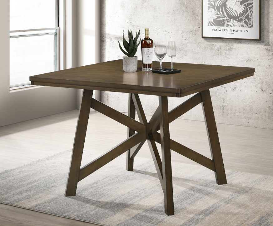 Coaster Canfield Brown 47 Square Counter Height Dining Table The Bedroom Center Big Rapids and Fremont MI
