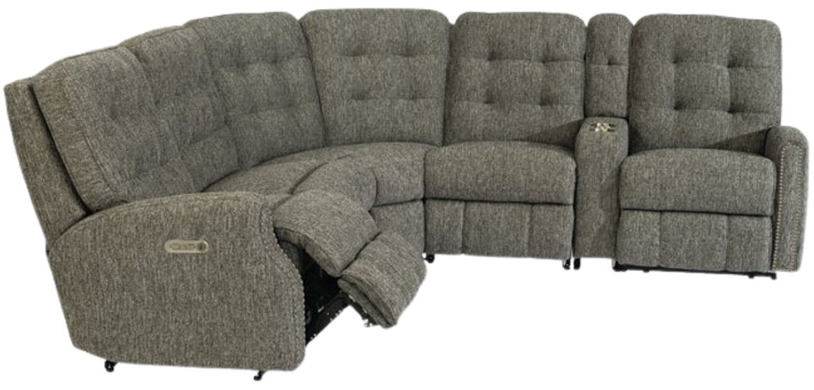 Flexsteel® Customizable Devon 6-Piece Power Reclining Sectional with ...