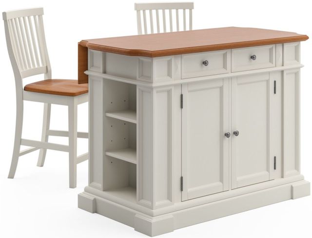 homestyles® Americana 3-Piece White Kitchen Island Set | Brownie ...