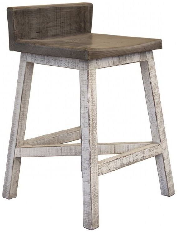 International Furniture Direct Stone Gray/White Counter Stool | Colder ...
