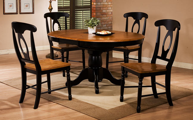Winners Only® Quails Run Almond 42" Round Pedestal Table with 15 ...