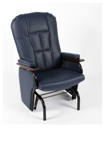 Crinar Dark Blue Auto-lock Glider Chair | Ameublement BrandSource Paquin