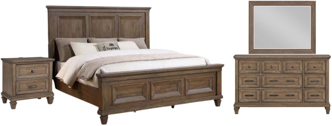 New Classic® Home Furnishings Mariana 4-Piece Vintage Mocha Queen ...
