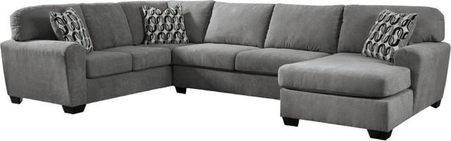 Benchcraft® Birkdale Court 3-Piece Gray Right-Arm Facing Sectional and ...