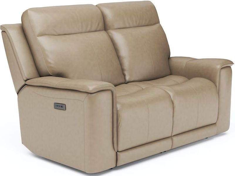 Flexsteel® Miller Latte Power Reclining Loveseat with Power Headrests ...