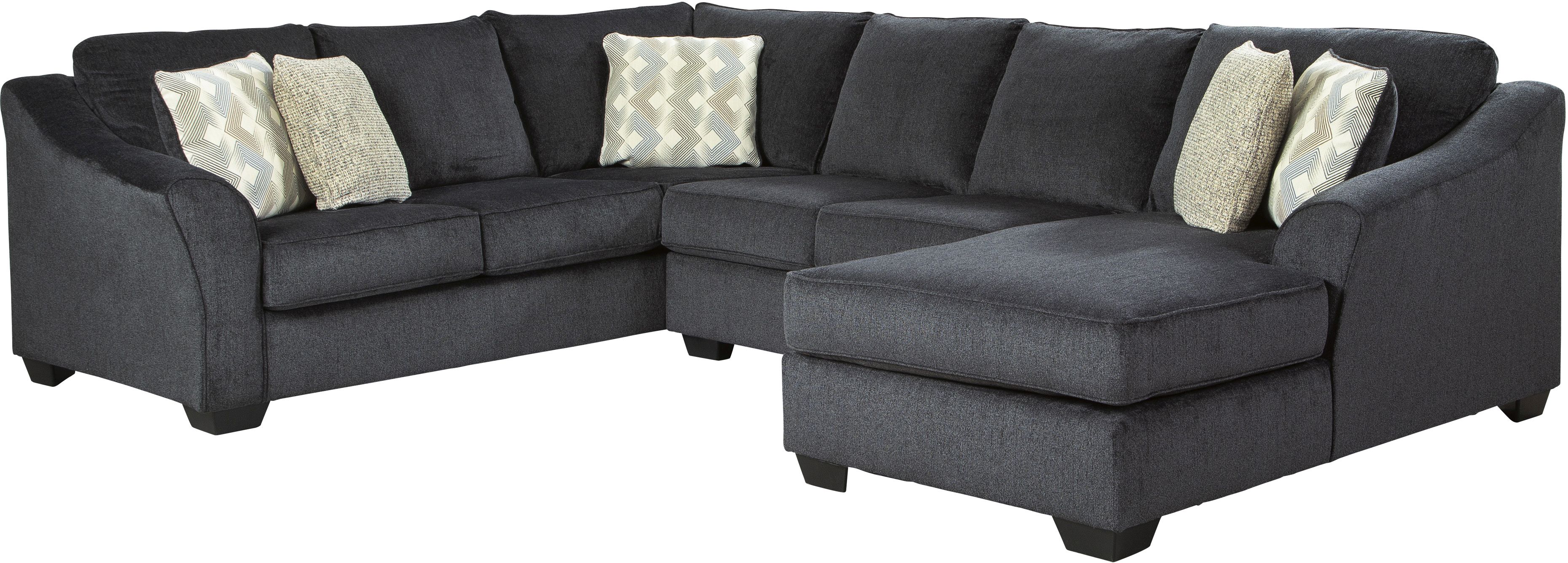 Signature Design by Ashley Eltmann 3 Piece Slate Right Arm Facing Sectional and Chaise Sides Furniture Bedding Dora AL