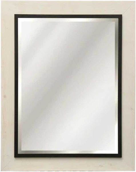 Stylecraft Black/White Framed Beveled Mirror | Fischer Furniture ...