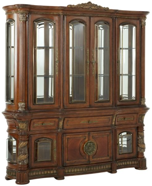 Michael Amini® Villa Valencia 2-Piece Classic Chestnut China and Buffet ...