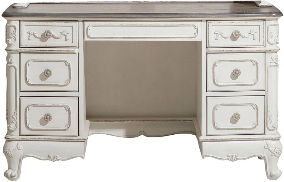 Homelegance® CinderellaGray Writing Desk with Antique White Legs ...