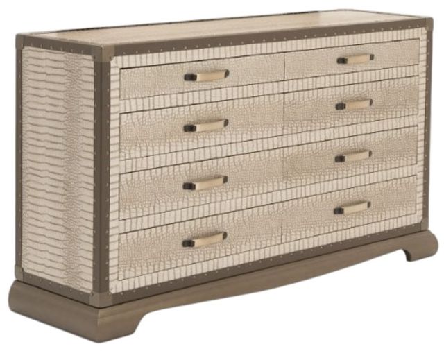 Michael Amini® Valise Amazon Tan Gator Dresser | Lacks Furniture ...
