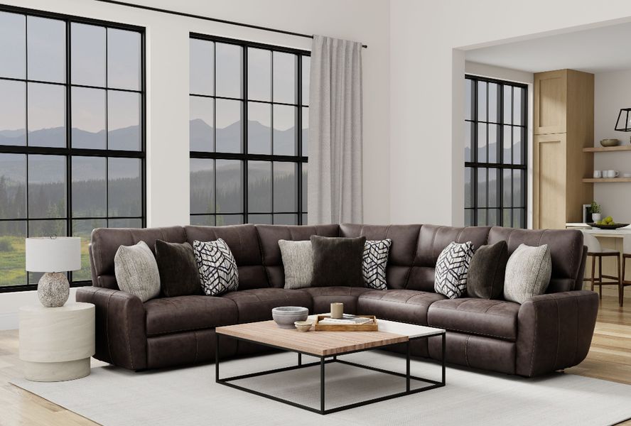 iAmerica Mae Sable 3pc Deep Seat Power Reclining Sectional | Big Sandy ...