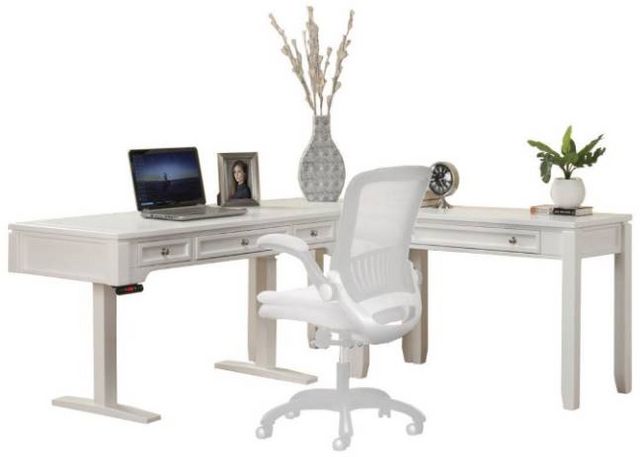 Parker House® Boca 3-Piece Cottage White Power Lift L-Shaped Office ... Parker House® Boca 3-Piece Cottage White Power Lift L-Shaped Office ...