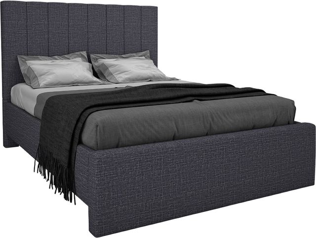 Grand lit rembourré personnalisable à sommier avec pied de lit absolu ...