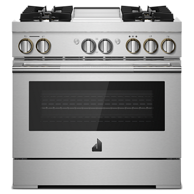 JennAir® RISE™ 36" Stainless Steel Pro Style Dual Fuel Range ...