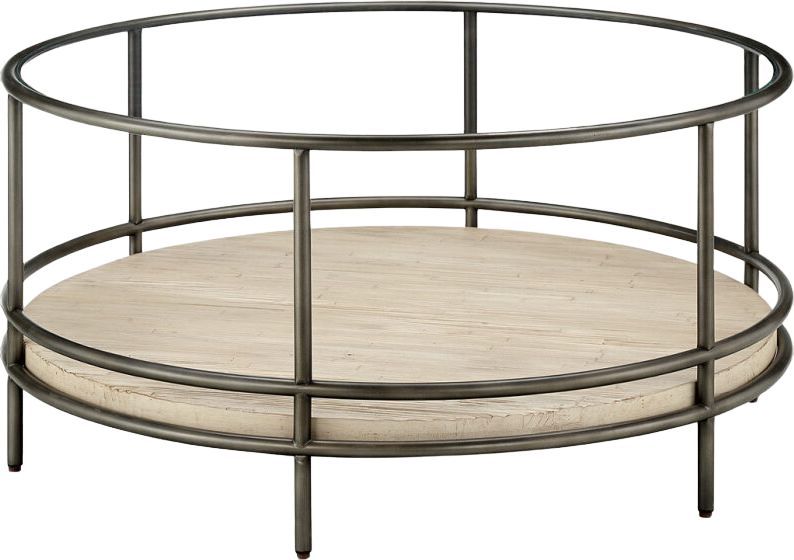 Magnussen Home® Cena Natural Glass Top Cocktail Table with Vintage ...